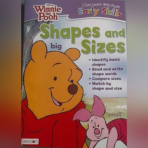 Bendon | Other | New Winniethe Pooh Shapes And Sizes Workbook | Poshmark